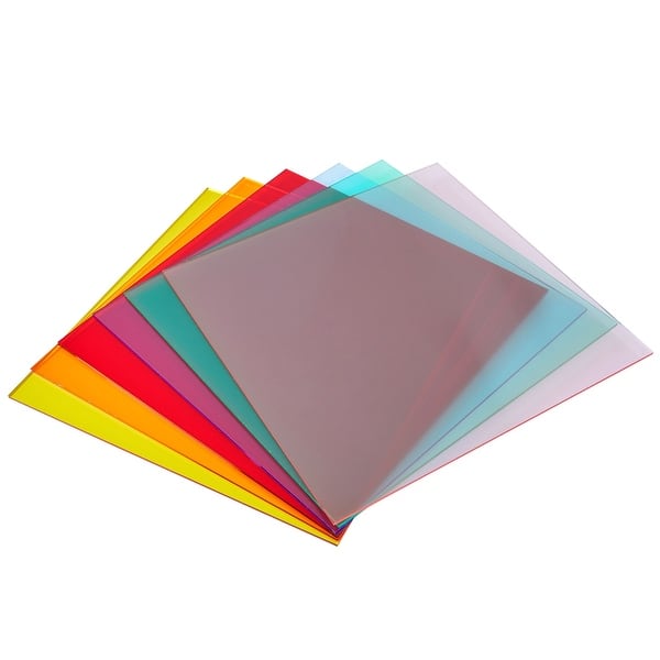6-Pack of Colored Acrylic Sheets 1/8 Thick in 6 Translucent Colors, Transparent Plexiglass for ...